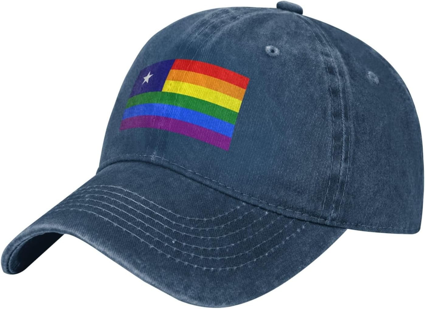 Bonnie Blue Pride Rainbow LGBT Flag Baseball Cap Women Men Hat Vintage ...