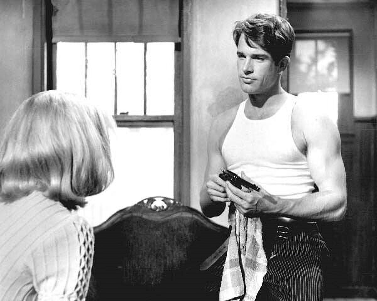 Bonnie & Clyde Warren beatty with gun looks at Faye Dunaway 4x6 photo ...