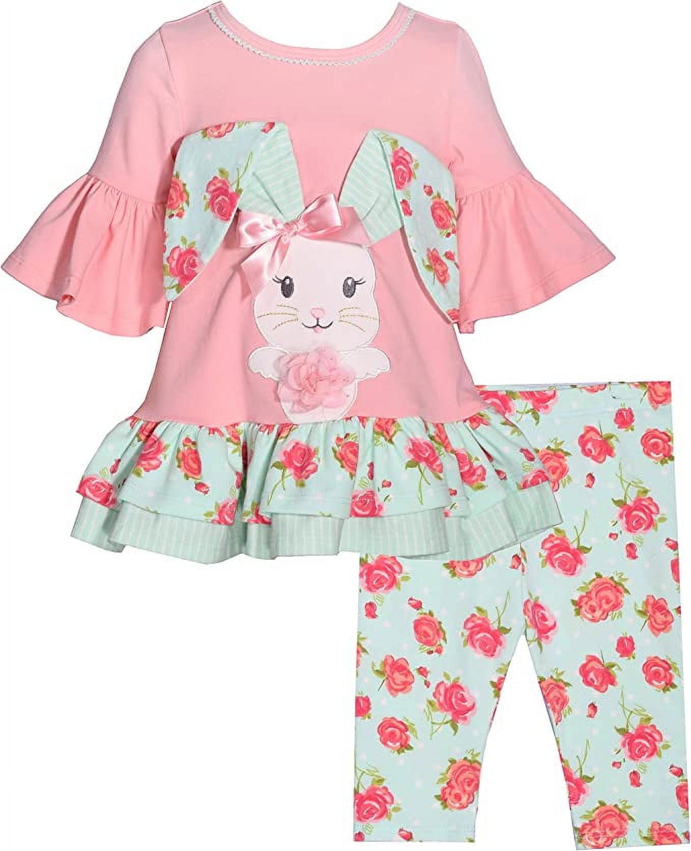 Bonnie Jean Baby Toddler Little Girls Holiday Easter Bunny Outfit Pink ...