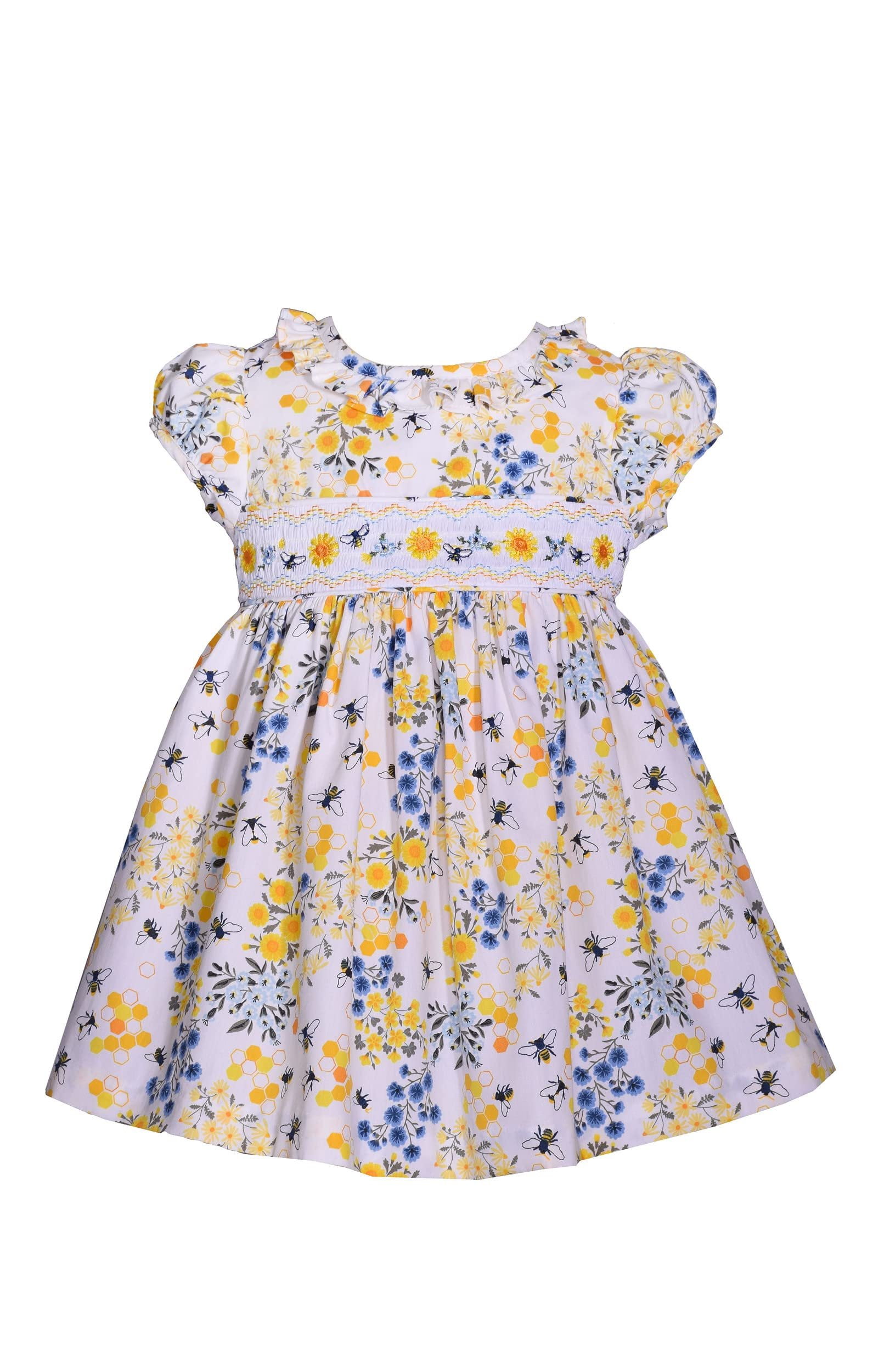 Bonnie Jean Girl's Easter Dress - Spring Floral Smocked Dress for Baby ...