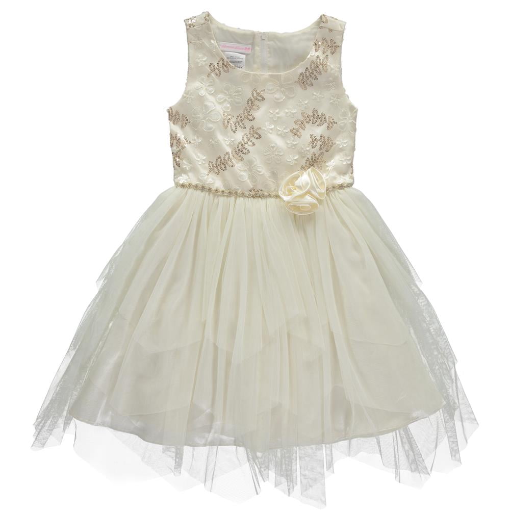 Bonnie Jean Girls 7-16 Sleeveless Embroidered Sequin Fit-And-Flare ...