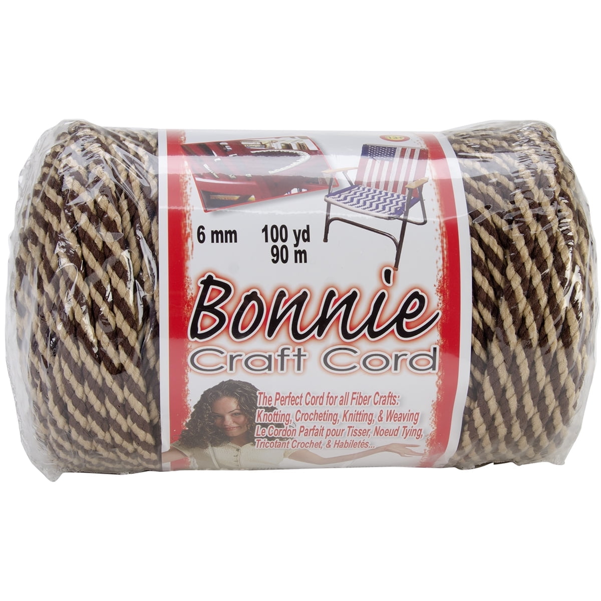 Bonnie Macrame Craft Cord 6mm 100yd-Brownie - Walmart.com