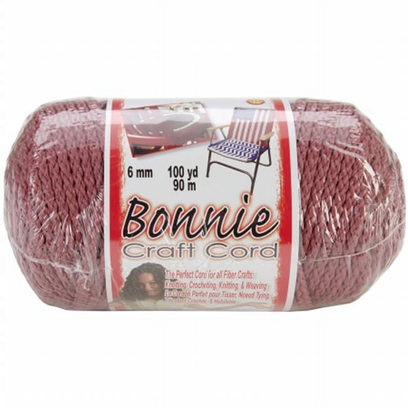 Bonnie Macrame Craft Cord 6mm X 100yd-Rose - Walmart.com