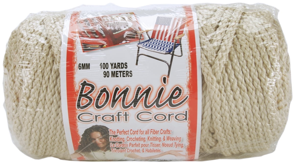 Pepperell Bonnie Macrame Craft Cord 6mmX100yd-Pearl (Beige) - Walmart.com