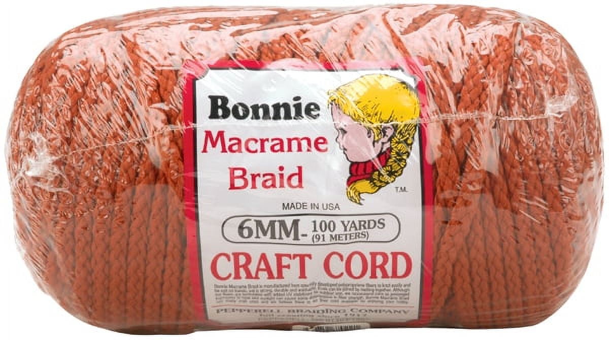 Bonnie Macrame Craft Cord 6mmX100yd-Rust - Walmart.com