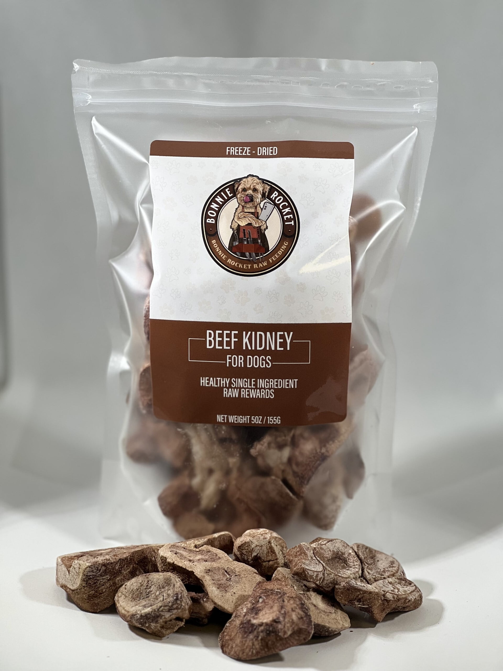 Bonnie Rocket Freeze-Dried Raw Beef Kidney (5oz) - Walmart.com