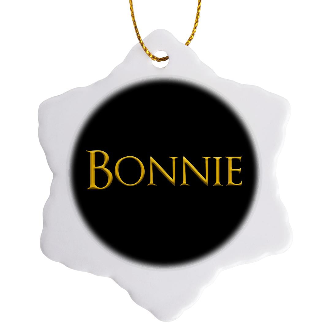 3drose, Bonnie Well Known Woman Name in the Usa. Yellow on Black ...