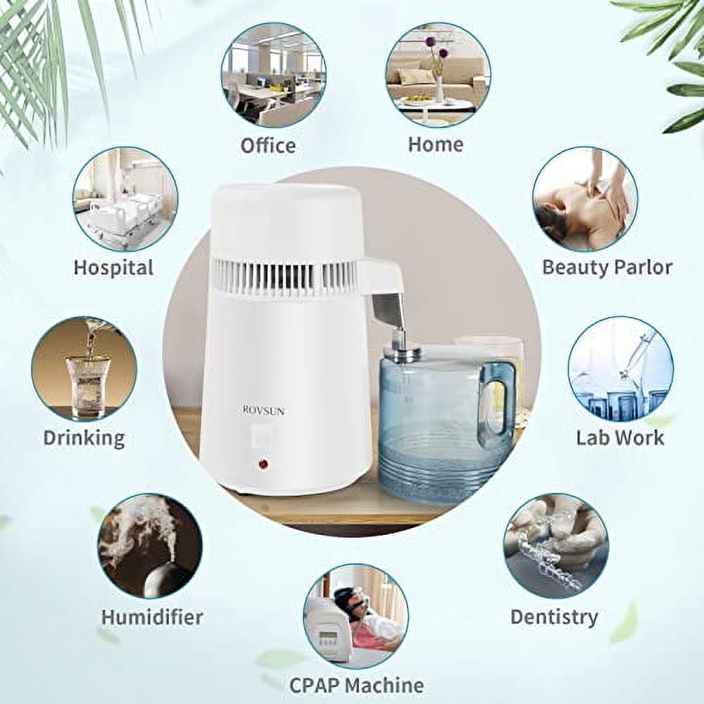 Bonnlo 1.1 Gallon/4L Water Distiller w/BPA-Free Container & All ...