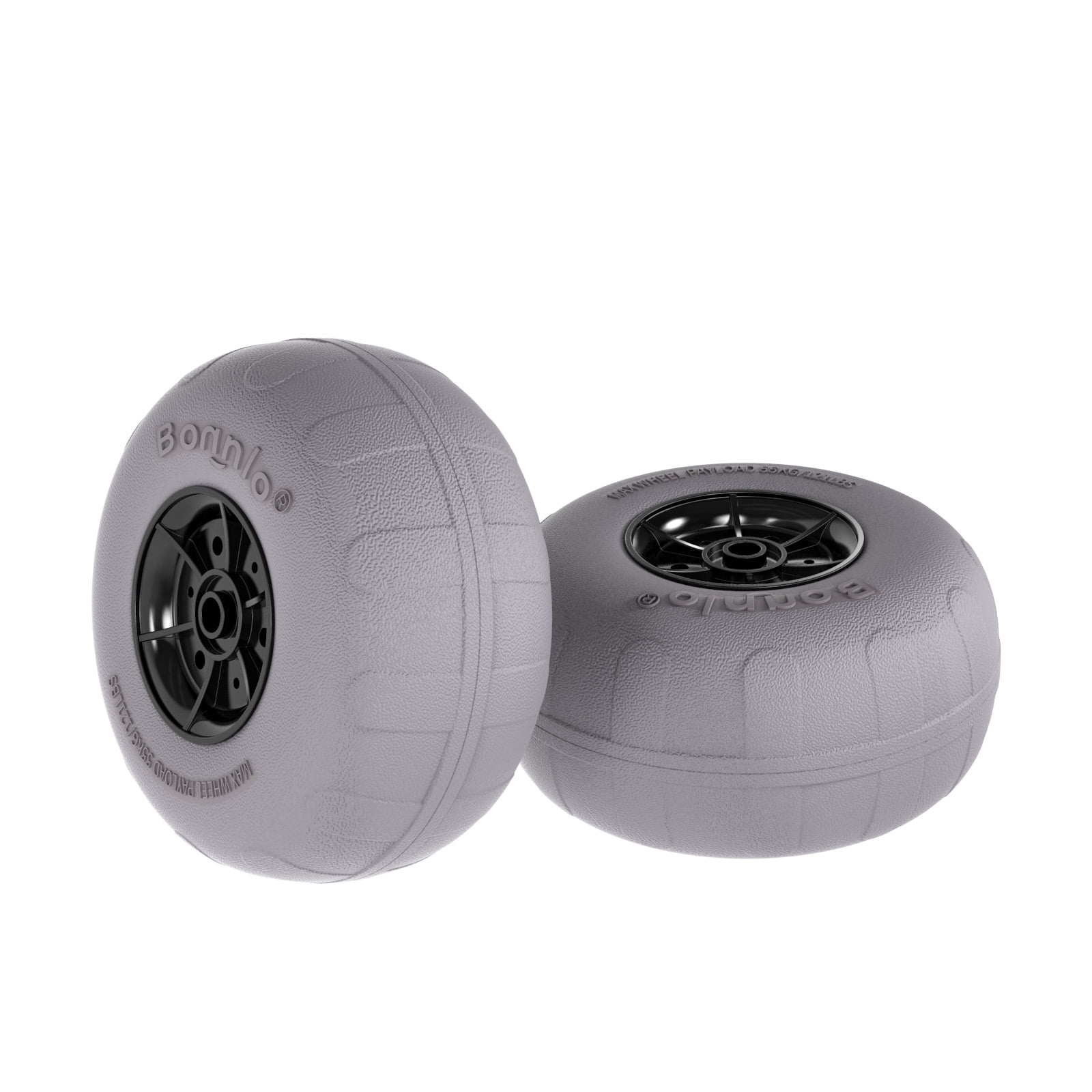 Bonnlo 12" Balloon Wheels Beach Cart Tires Replacement Big Sand Wheels ...