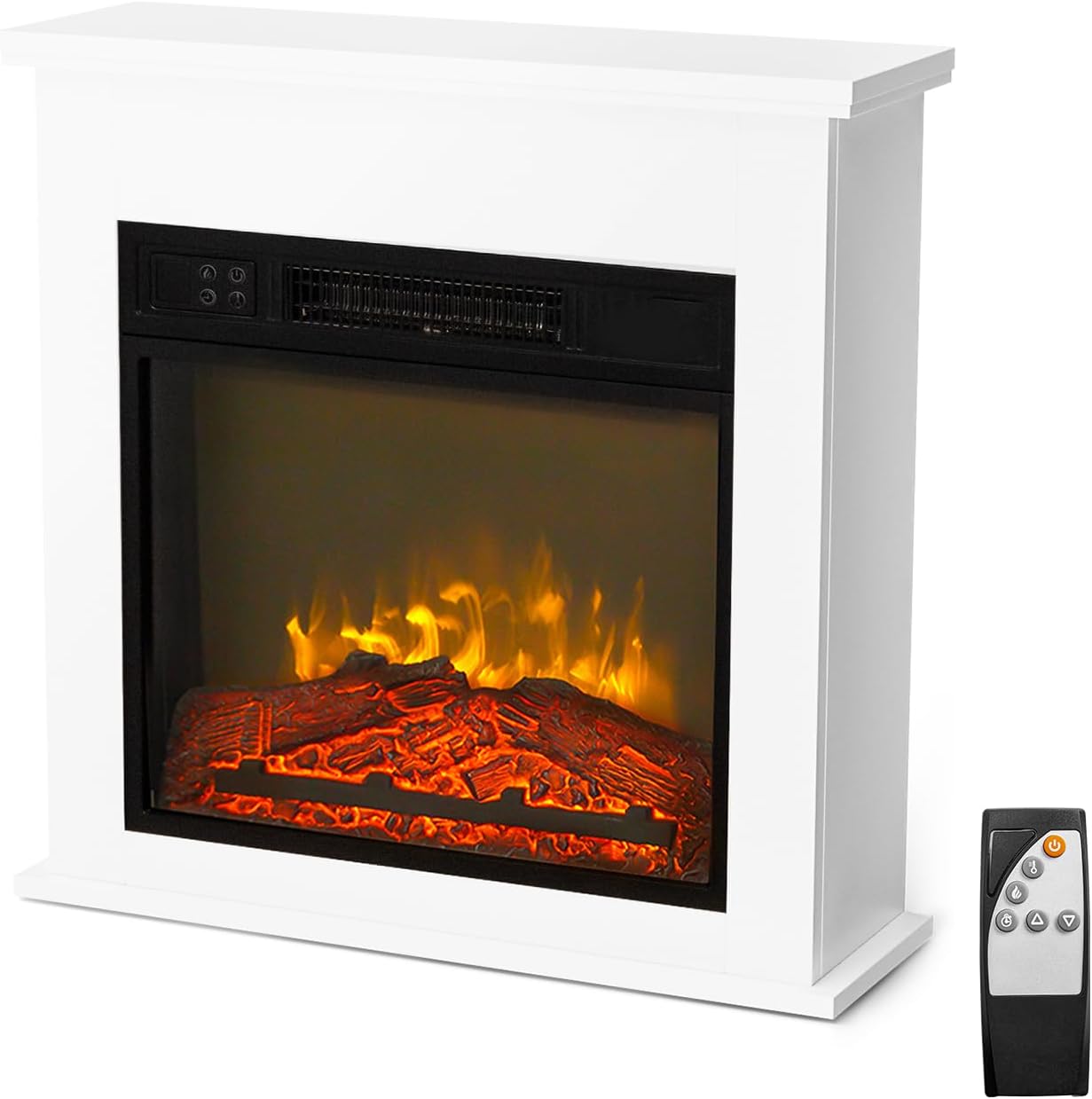 Bonnlo 25''W Freestanding Electric Fireplace Stove w/Remote & Timer ...