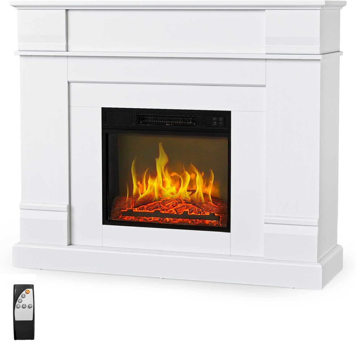 Bonnlo 47''W Freestanding Electric Fireplace Stove w/Remote & Timer ...