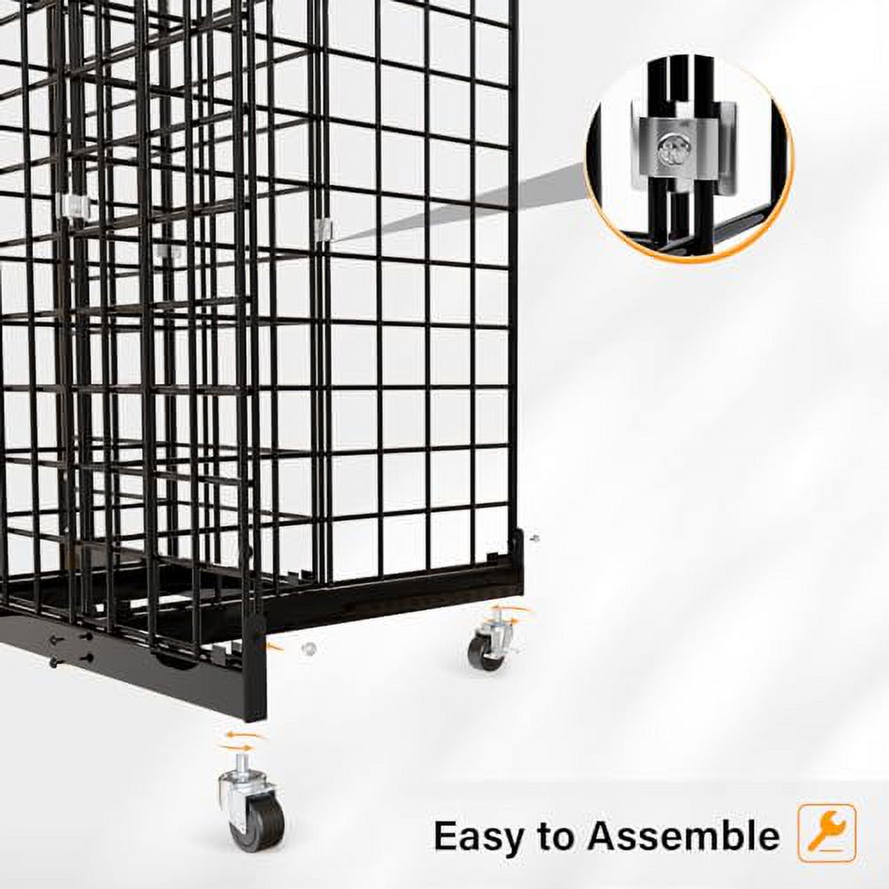 Bonnlo 5' x 2' Grid Panel Tower, 4-Way Floorstanding Grid Wall with ...