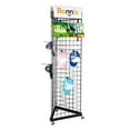 bonnlo 6'x2' Triangle Wire Grid Panel, Black Steel Display Rack with ...