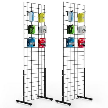 "Bonnlo 6'x2' Metal Wire Grid Panel Set, 3-Pack Wall Display Rack with ...