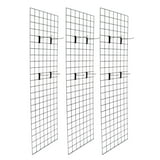 "Bonnlo 6'x2' Metal Wire Grid Panel Set, 3-Pack Wall Display Rack with ...
