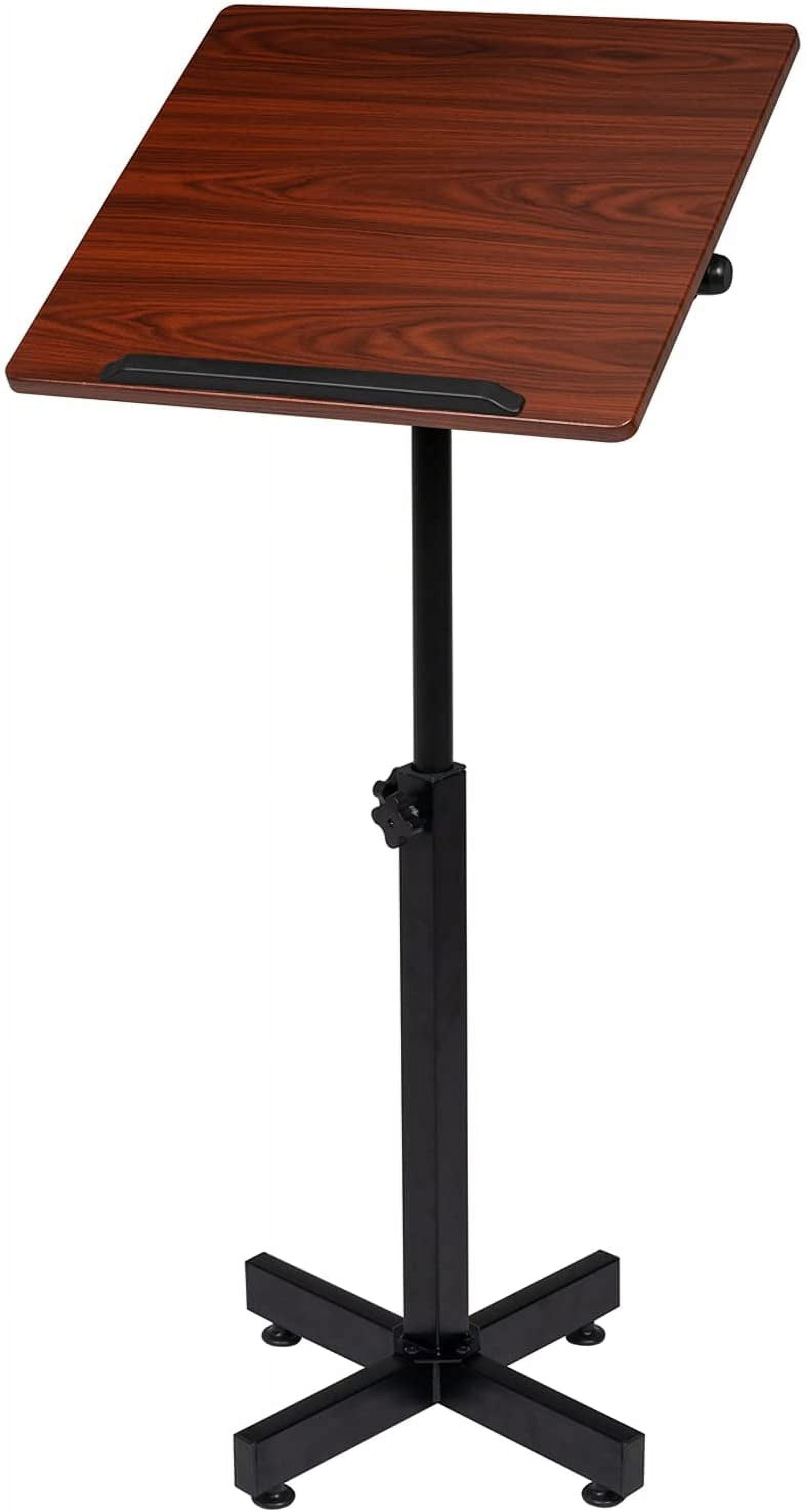 Bonnlo Classic Lectern Podium Stand, Height Adjustable Church Classroom ...