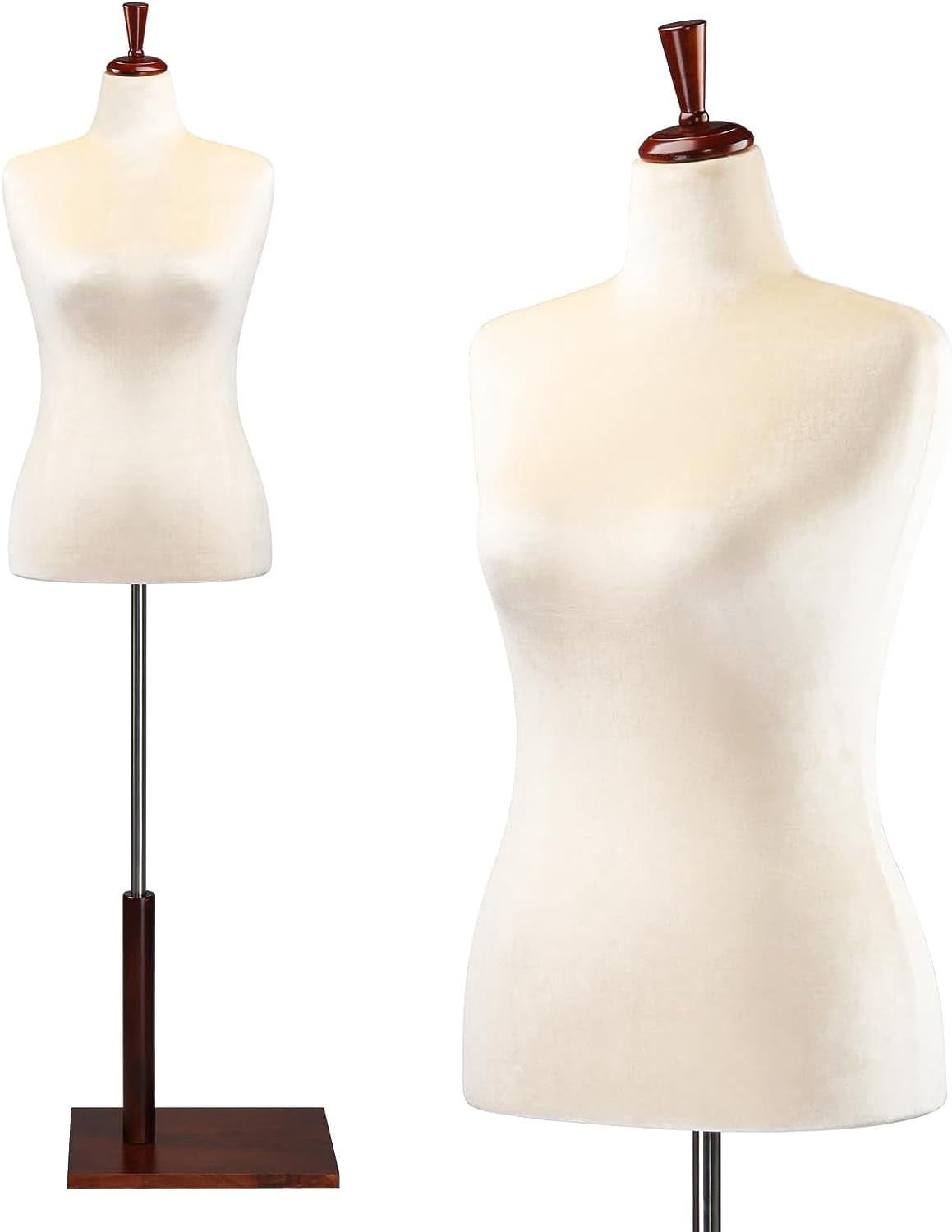 Bonnlo Adjustable Sewing Female Dress Form, Pinnable Mannequin Torso ...