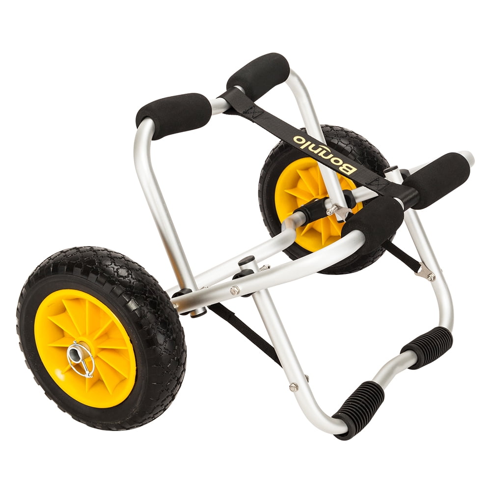 Bonnlo Foldable Canoe Dolly with No-Flat Airless Tires, Trolley Boat ...