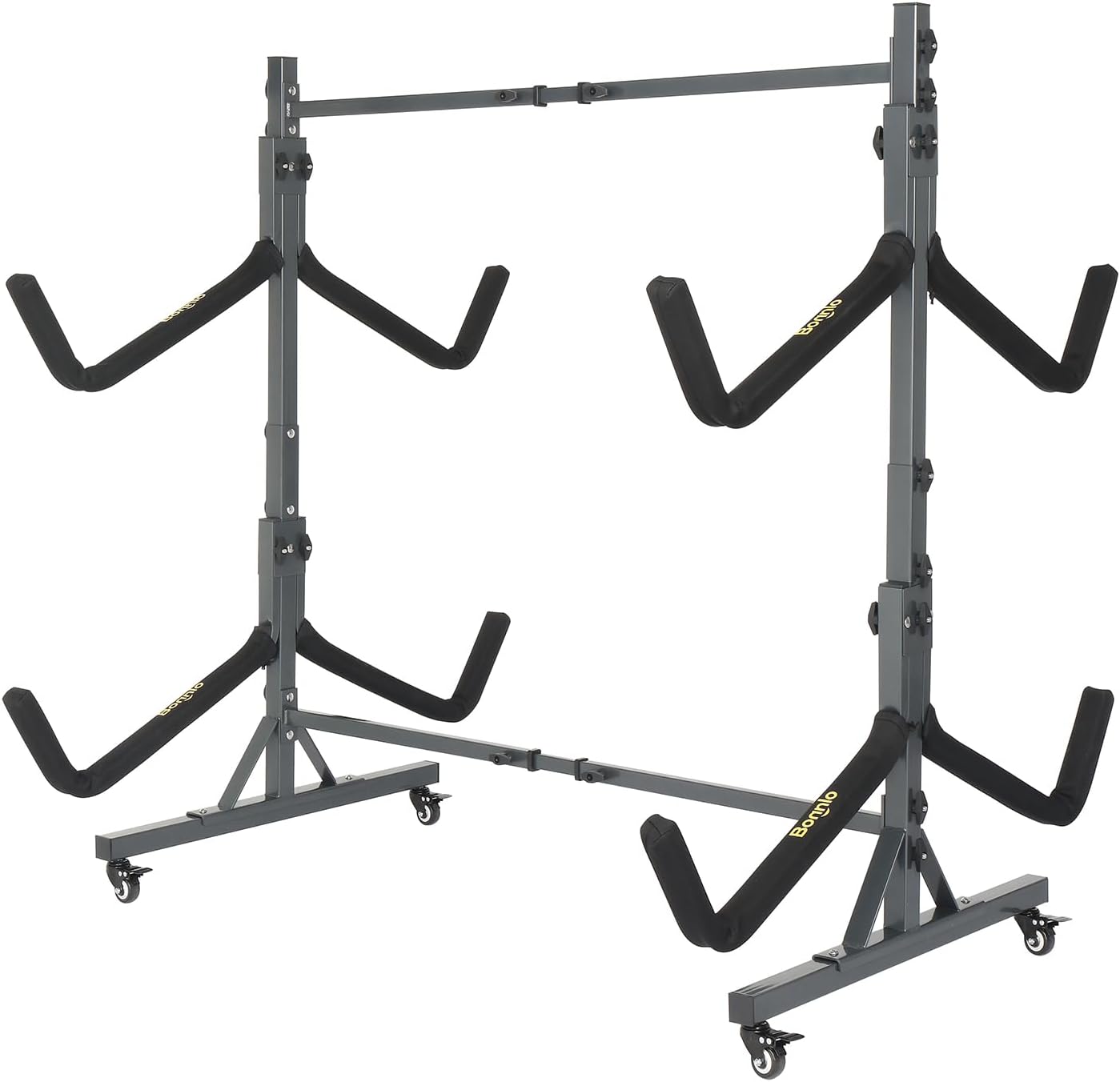 Costway Heavy Duty Freestanding Dual Storage Kayak Canoe Rack Stand for ...