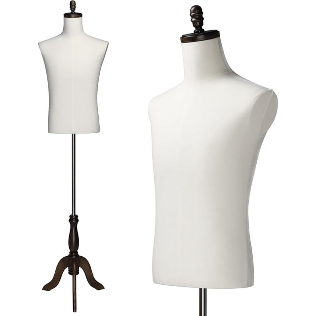 Bonnlo Adjustable Male Mannequin Dress Form with Fiberglass Torso ...