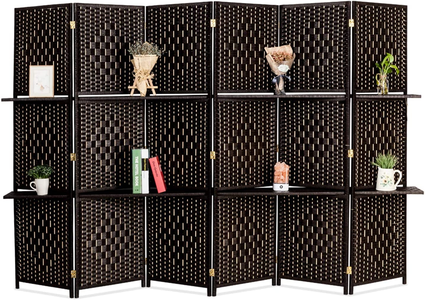 Bonnlo Upgraded Heavy Duty 6FT Tall Rattan Room Divider Screens with ...