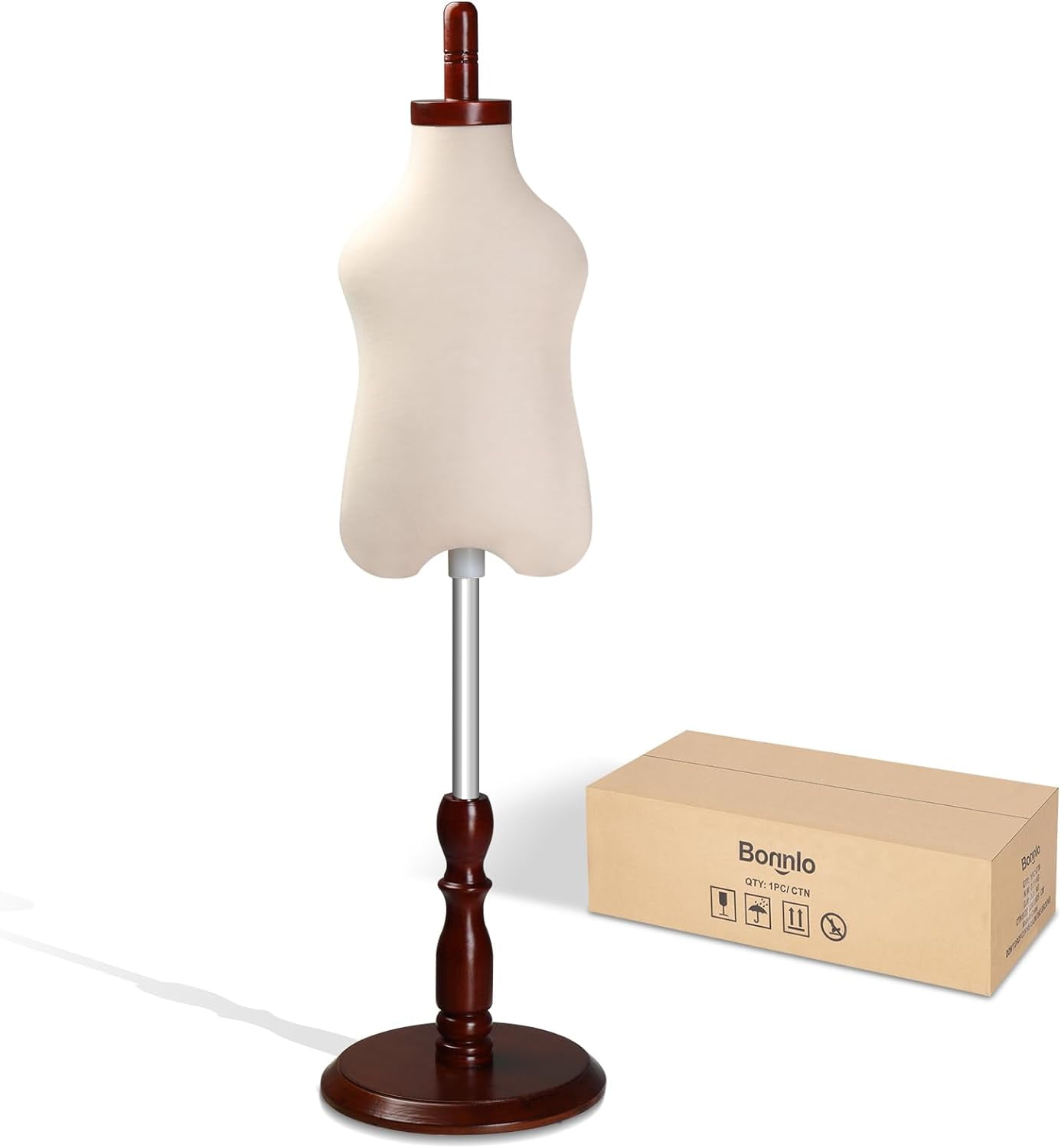 Bonnlo White Child Sewing Body, Adjustable Toddler Mannequin Torso with ...