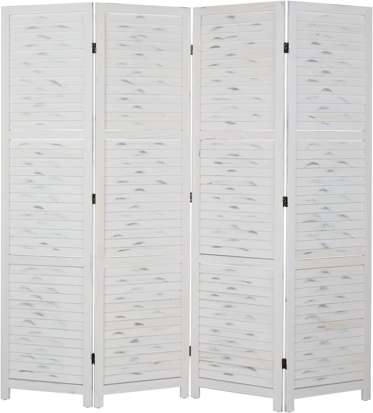 Bonnlo Wood Room Divider Privacy Screen, 5.9 Ft Tall Folding Partition ...