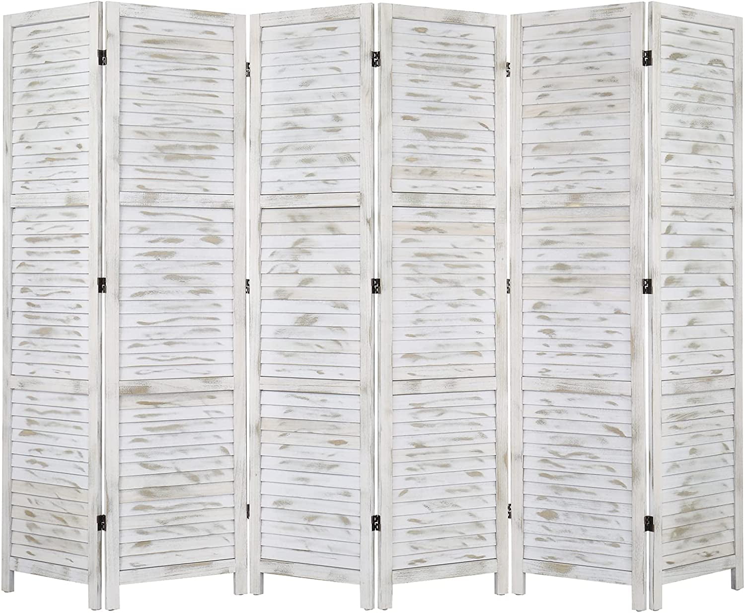 Bonnlo Wood Room Divider Privacy Screen, 5.9 Ft Tall Folding Partition ...