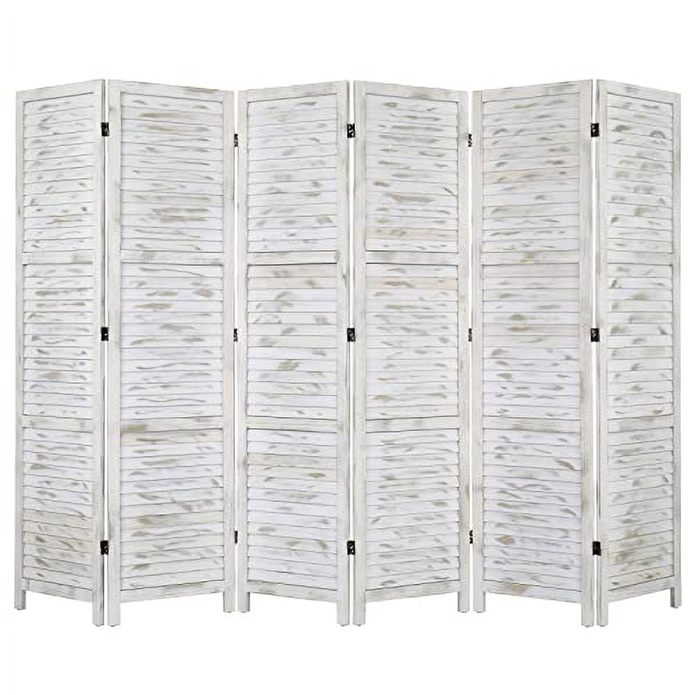 Bonnlo Wood Room Divider Privacy Screen, 5.9 Ft Tall Folding Partition ...