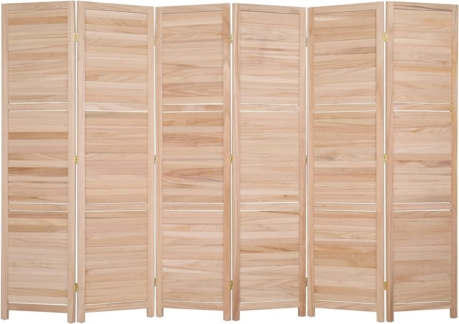 Bonnlo Wood Room Divider Privacy Screen, 5.9 Ft Tall Folding Partition ...