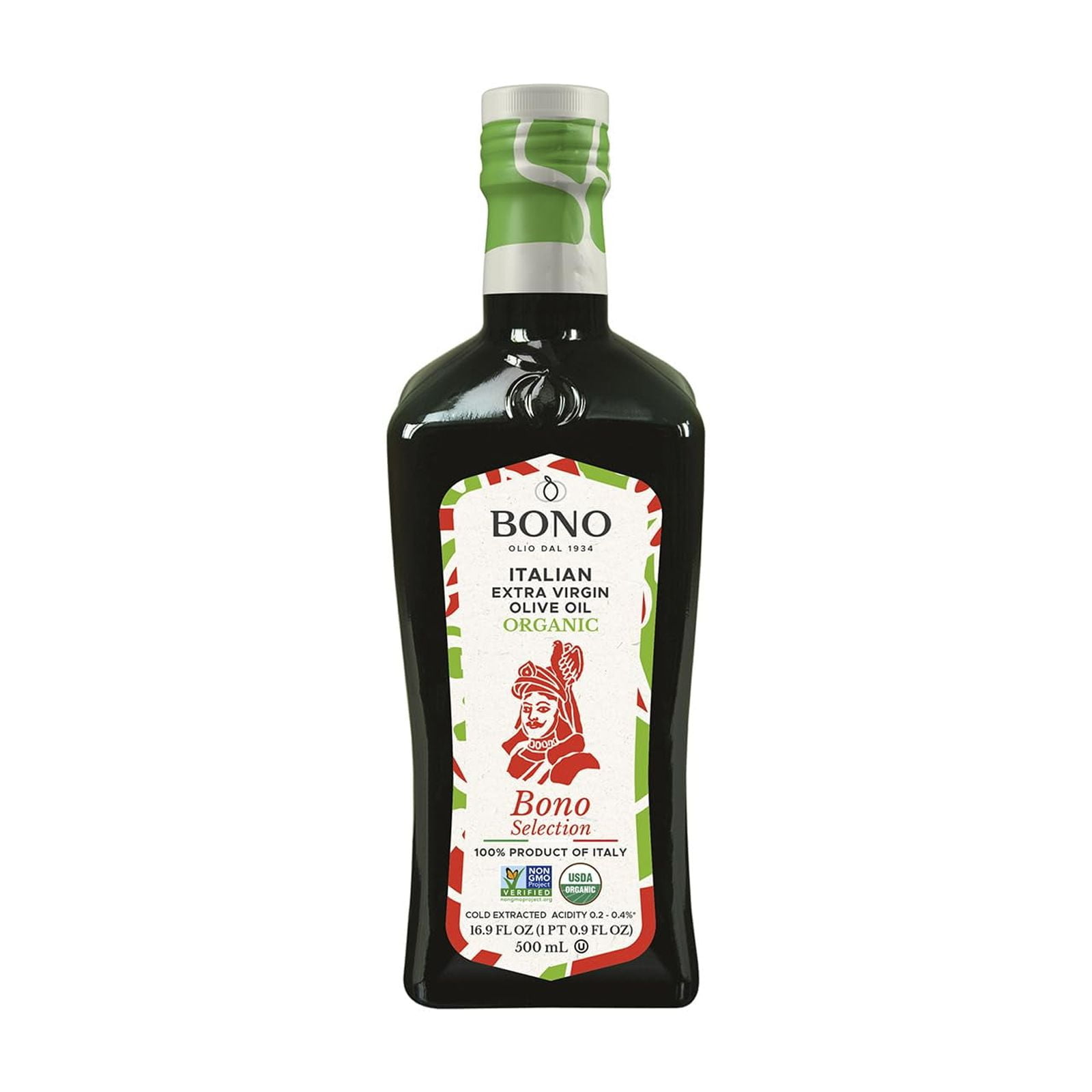 Bono 100% Italian Organic BDF32 Extra Virgin Olive Oil, 16.9 fl oz ...