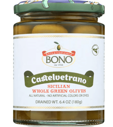 Bono All Natural Castelvetrano Sicilian Whole Green Olives - 6.4 oz ...