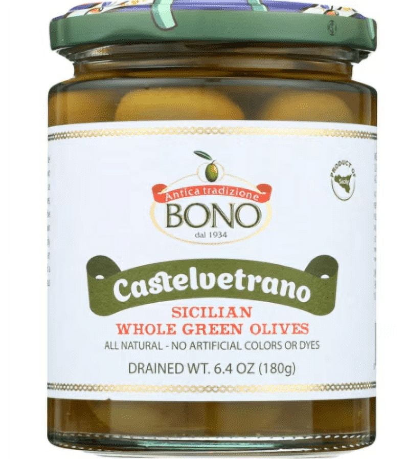 Bono All Natural Castelvetrano Sicilian Whole Green Olives - 6.4 oz ...