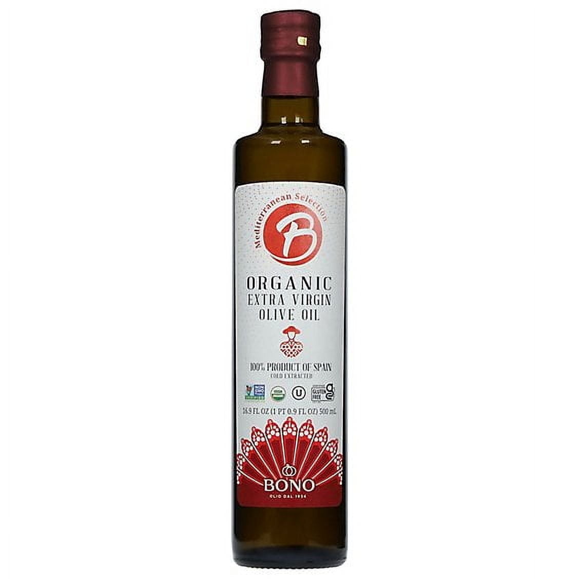 Bono Organic Spanish Extra Virgin Olive Oil - 16.9 fl oz Pack of 2 ...