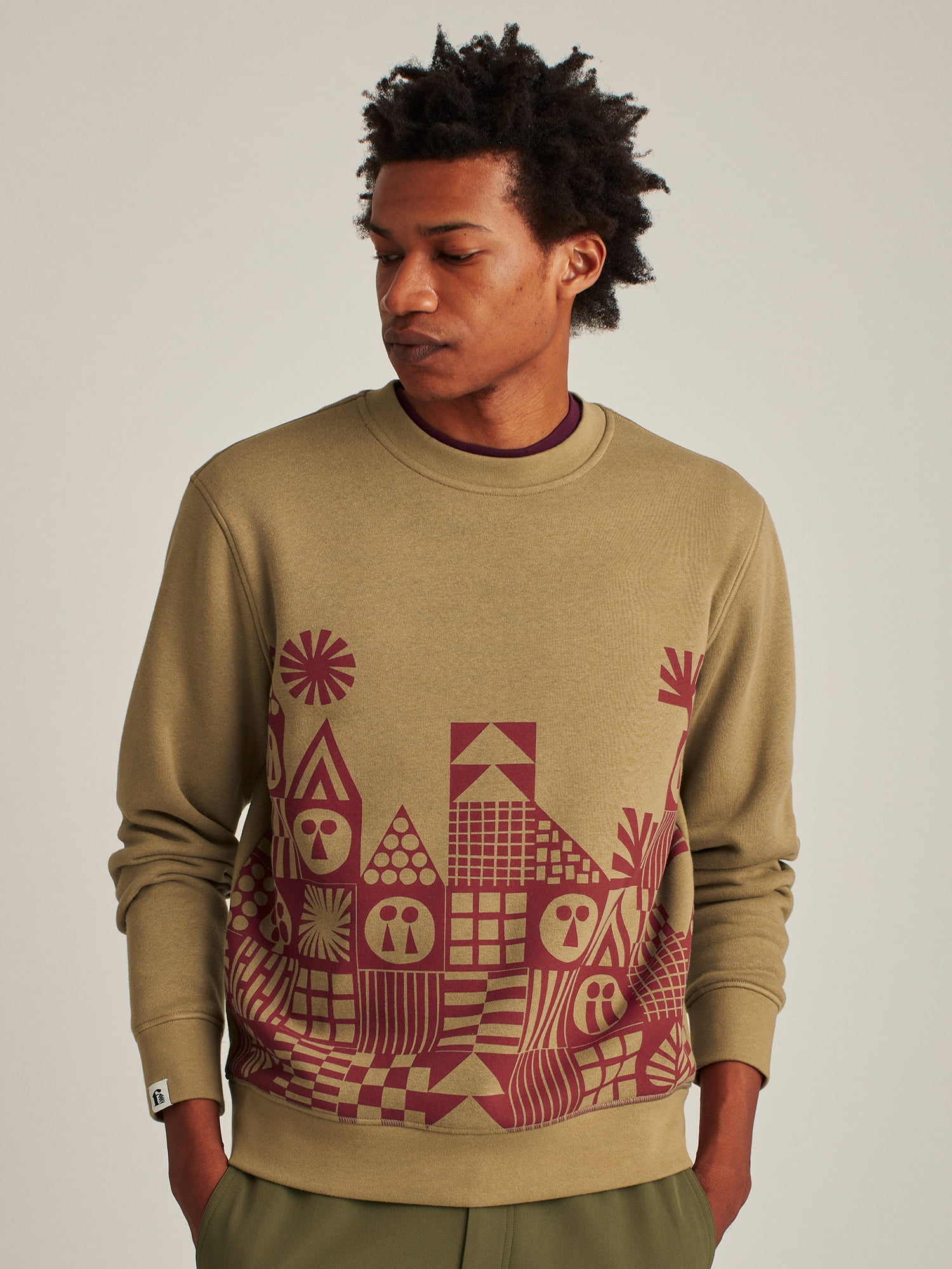 Bonobos Fielder Men's and Big Men's Fleece Graphic Crewneck Sweatshirt ...