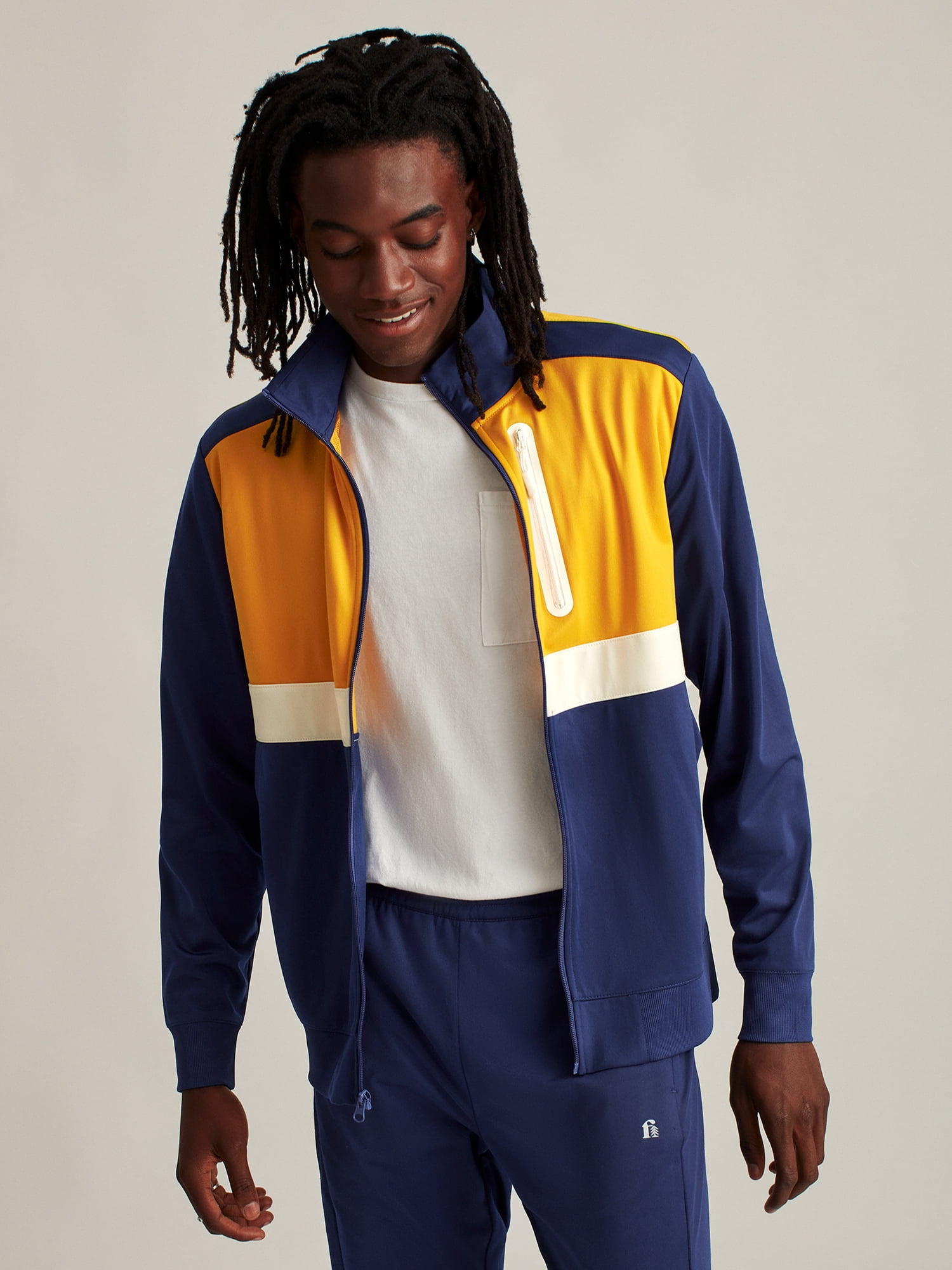 Bonobos Fielder Men's and Big Men's Full Zip Track Jacket, up to 3XL ...