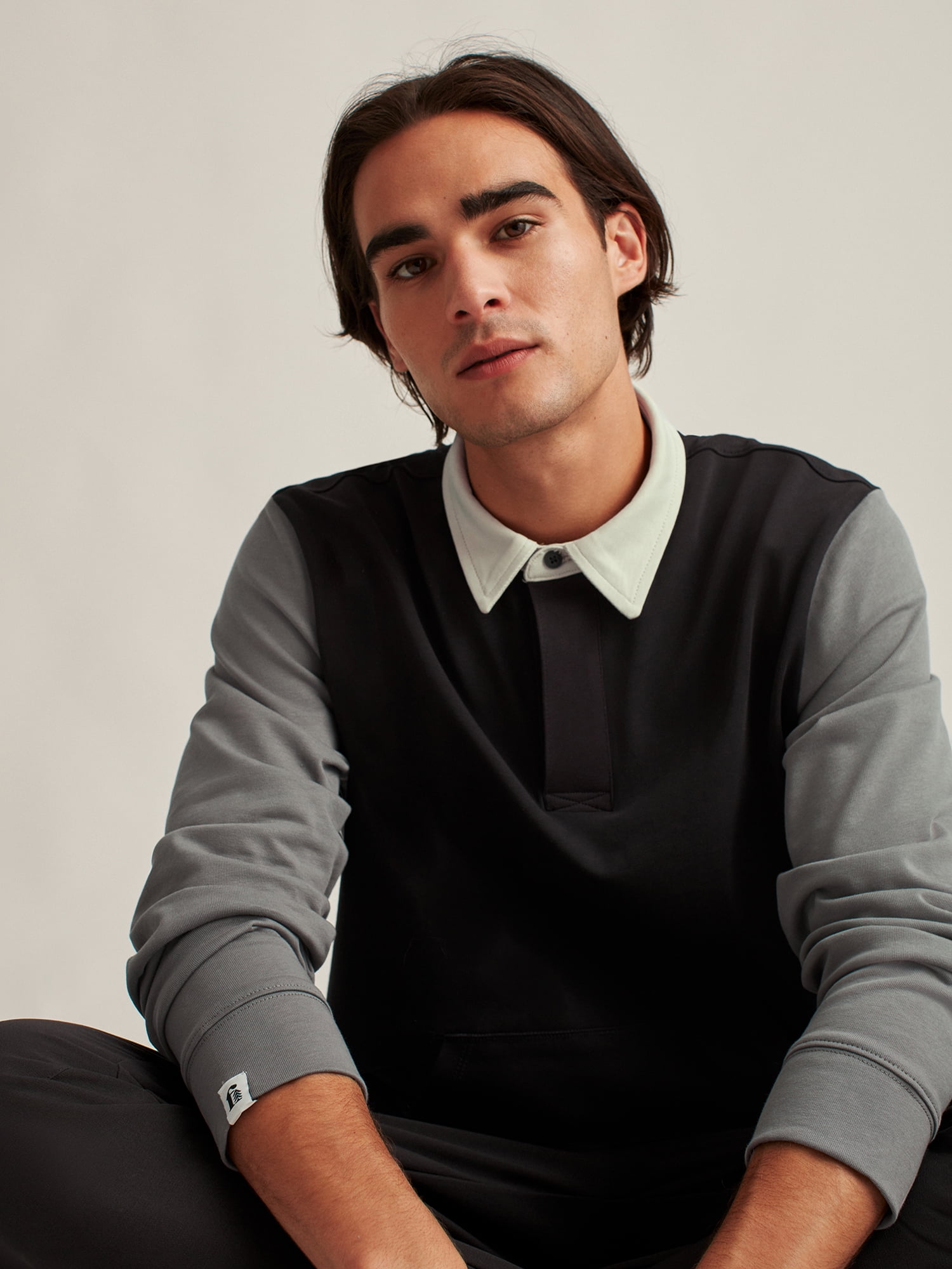 Bonobos Fielder Men's and Big Men's Long Sleeve Rugby Polo, up to 3XL ...