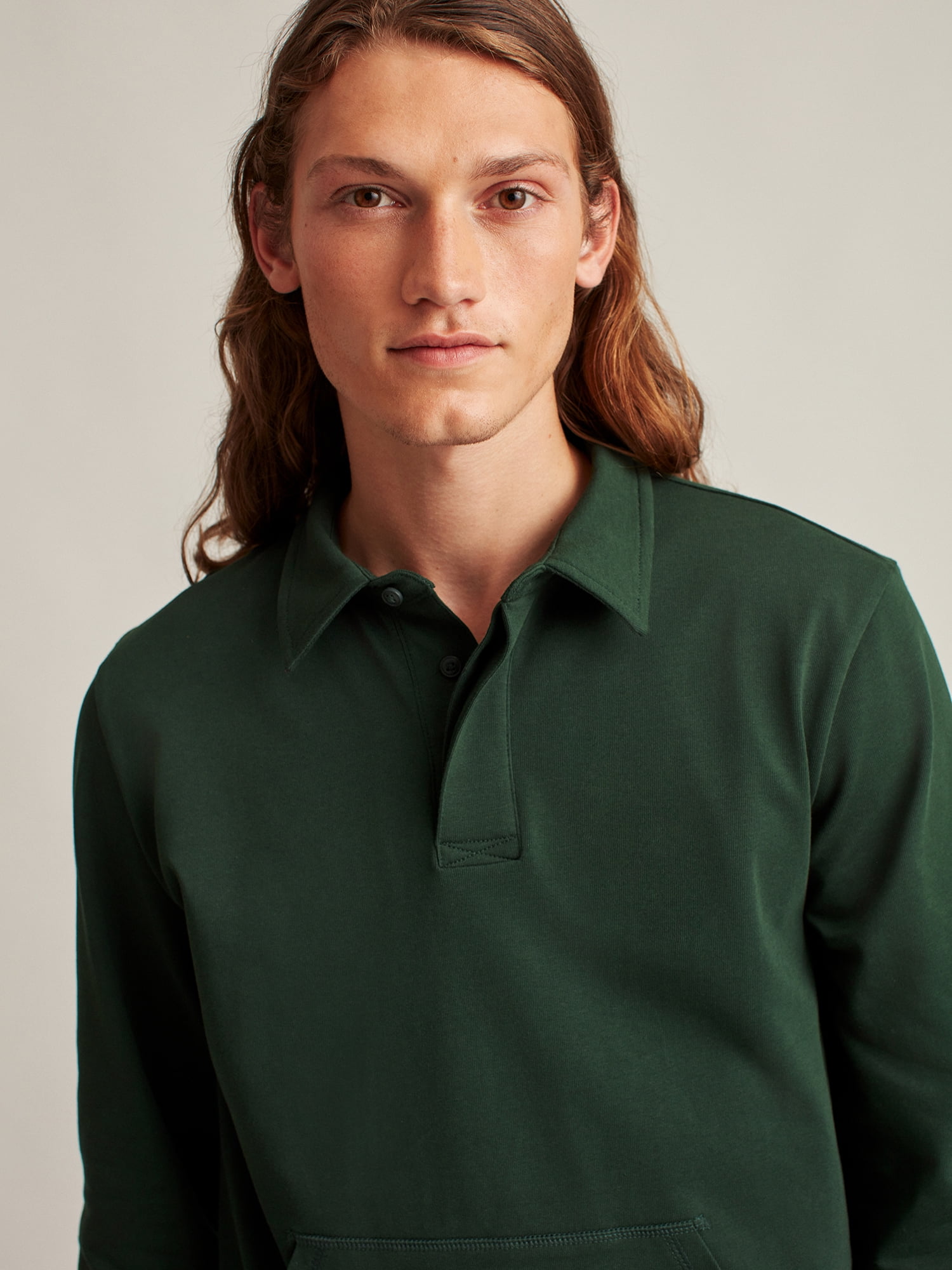 Bonobos Fielder Men's and Big Men's Long Sleeve Rugby Polo, up to 3XL ...