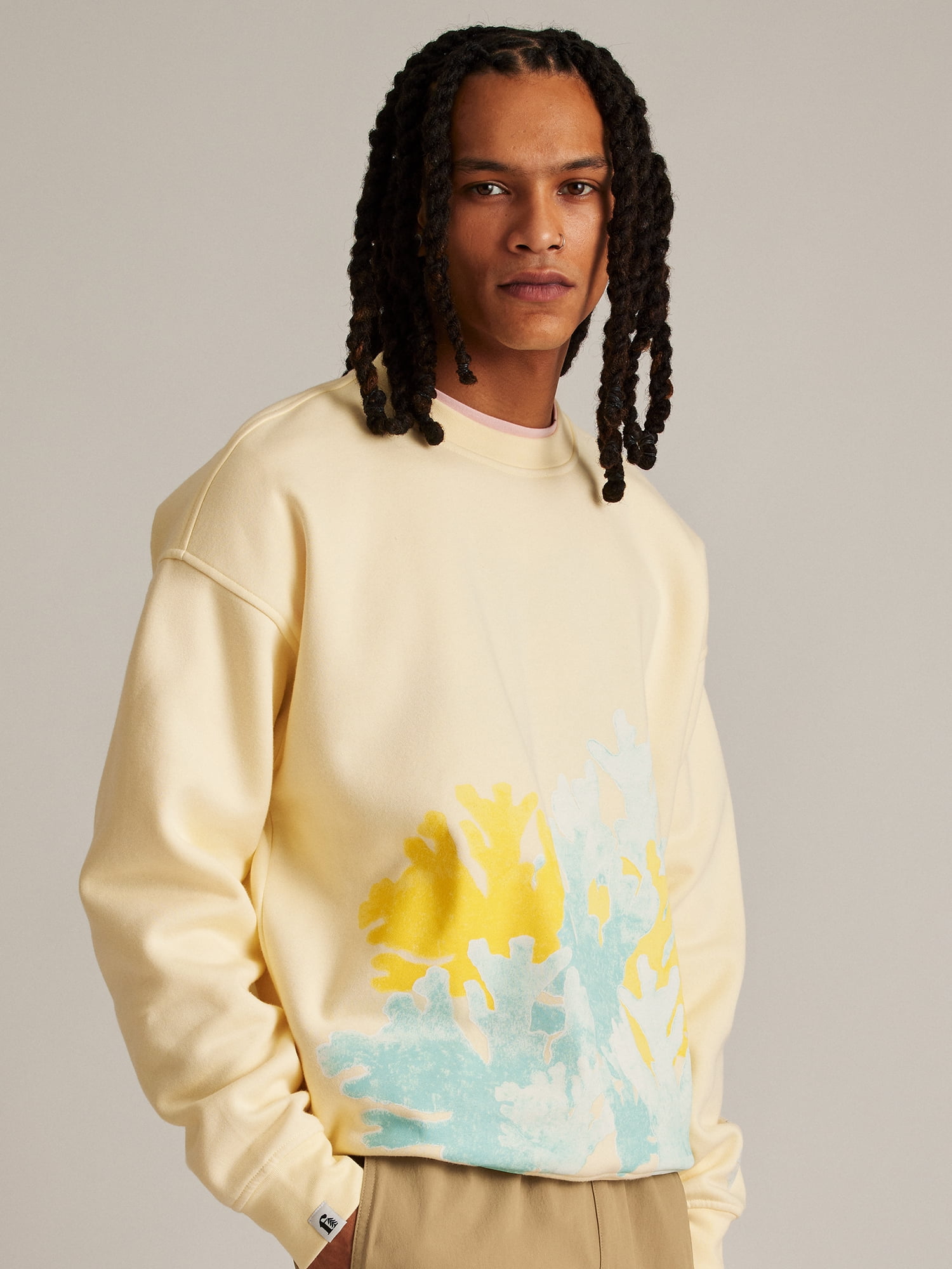 Bonobos Fielder Men's and Big Men's Relaxed Fleece Graphic Crewneck ...