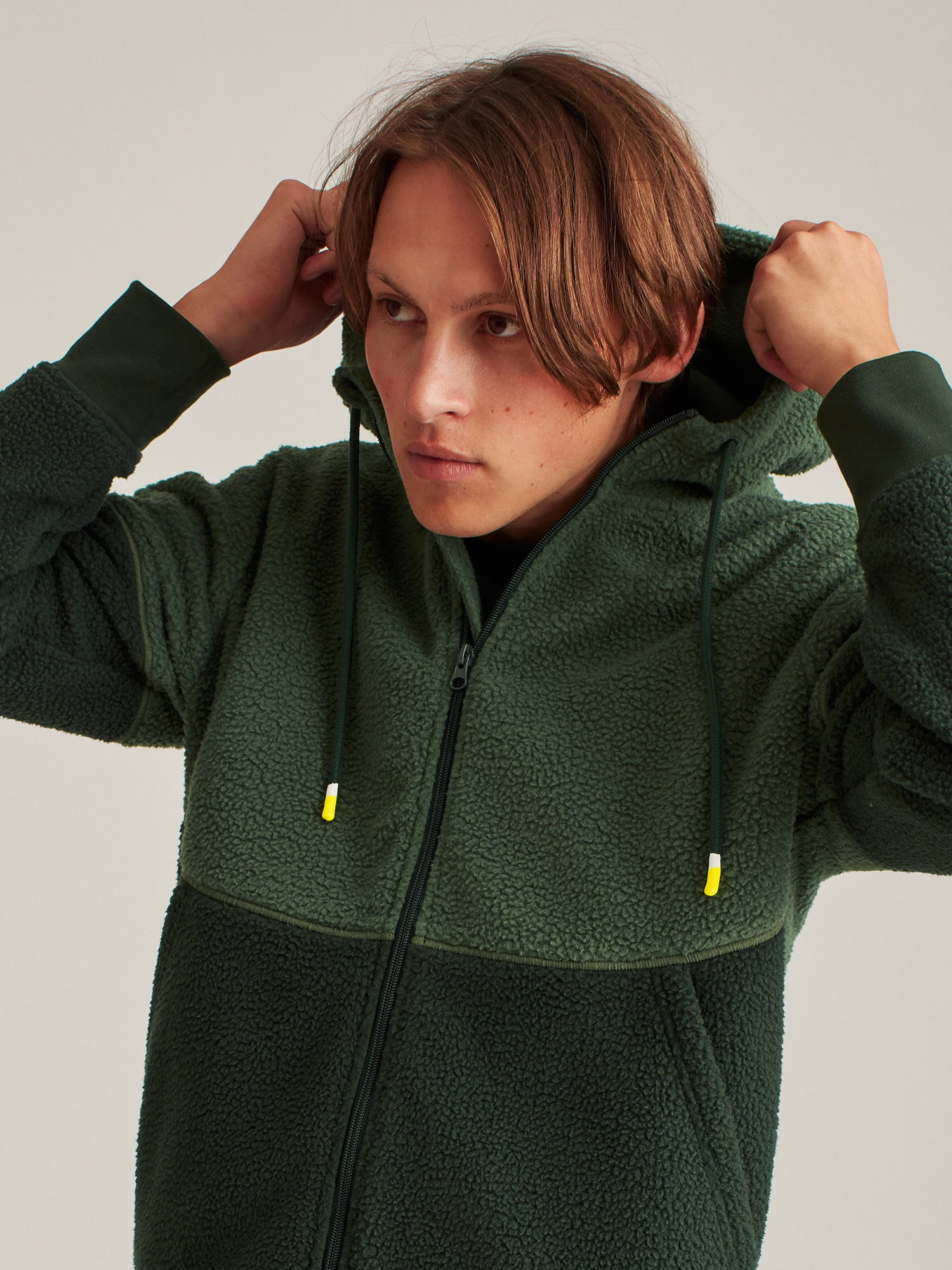 Bonobos Fielder Men's Sherpa Fleece Full Zip Hoodie, Warm Soft, Up to ...