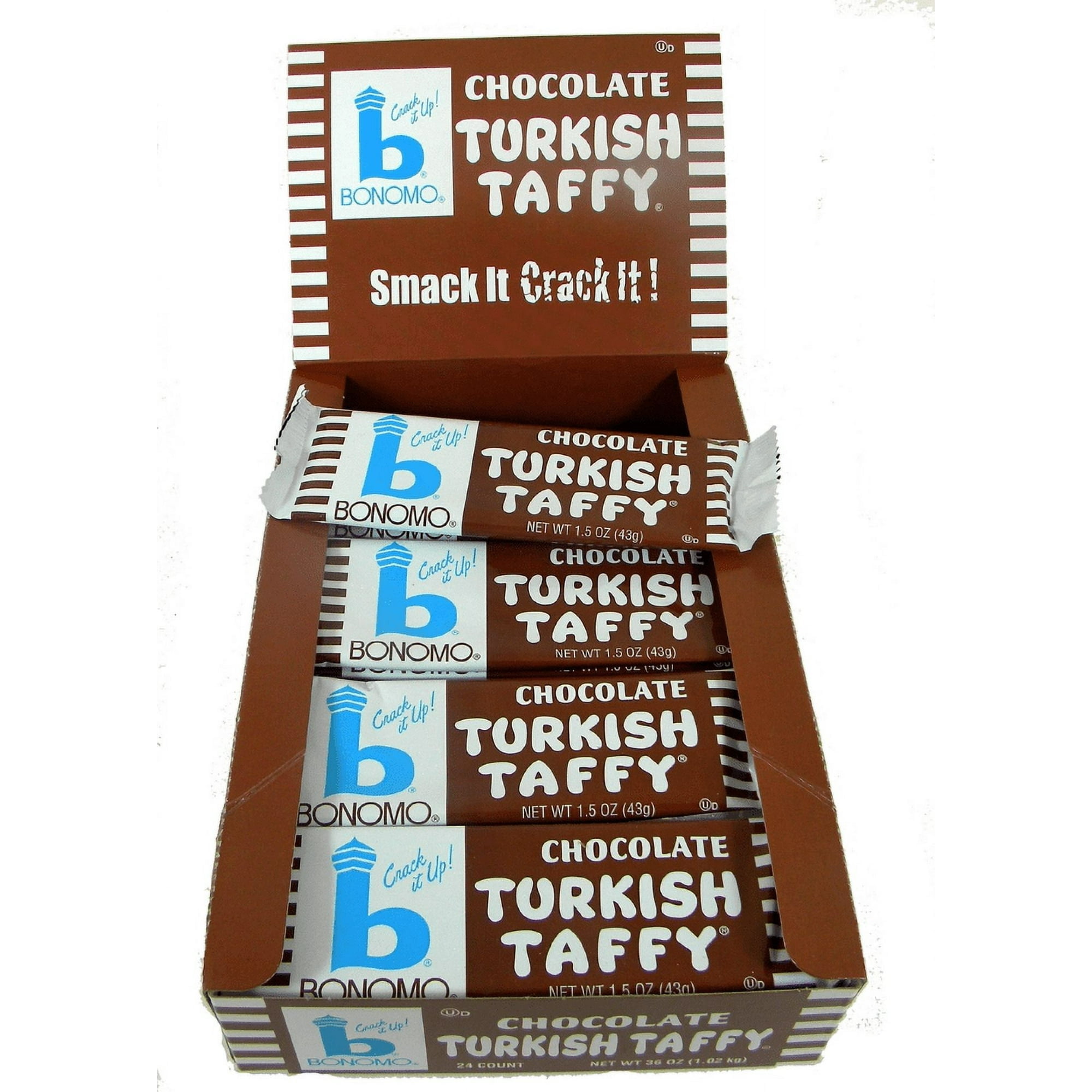Bonomo Chocolate Turkish Taffy Candy Bar 1.5 oz. - Walmart.com