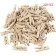 Bonrich 200pcs 2.5cm Mini Wooden Spring Clothes Pins Pegs Paper Photo ...