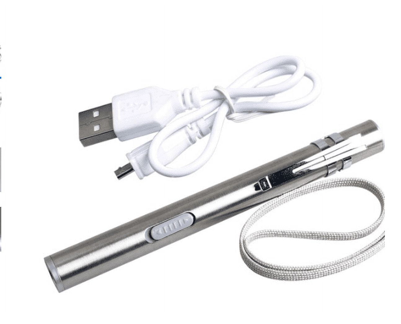 Bonrich Stainless Steel USB Rechargeable Mini Flashlight Handy LED ...