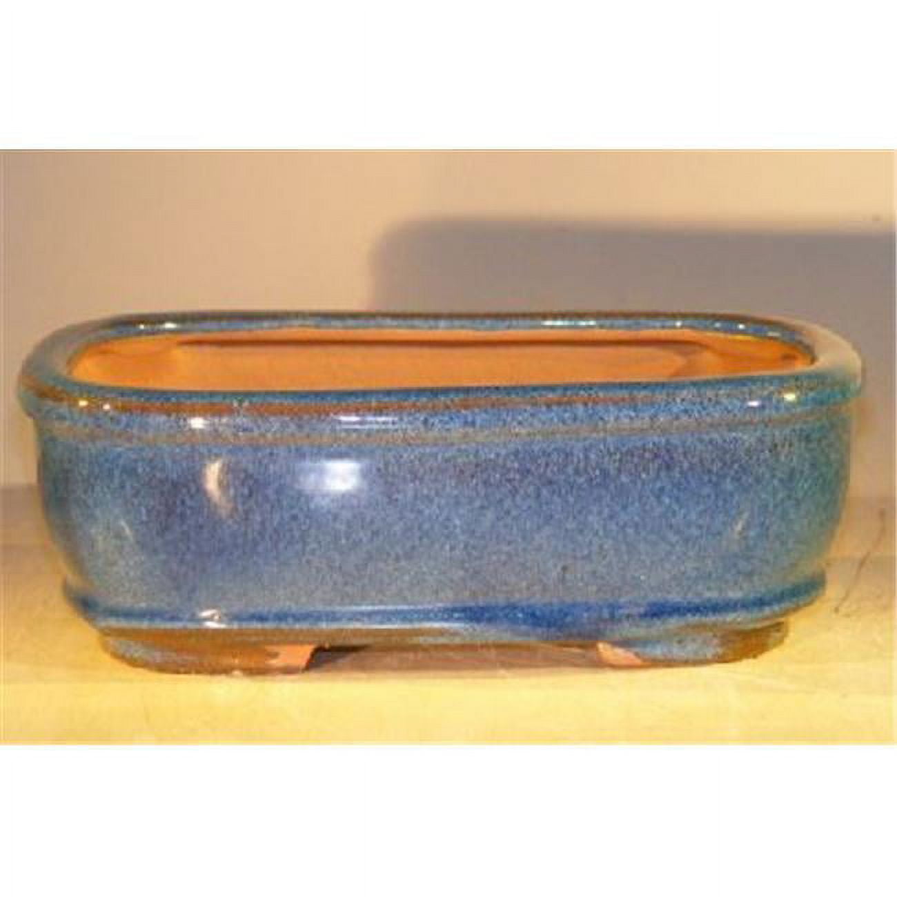Bonsai Boy L180B 8 x 5.5 x 2.75 in. Ceramic Bonsai Pot, Light Blue ...