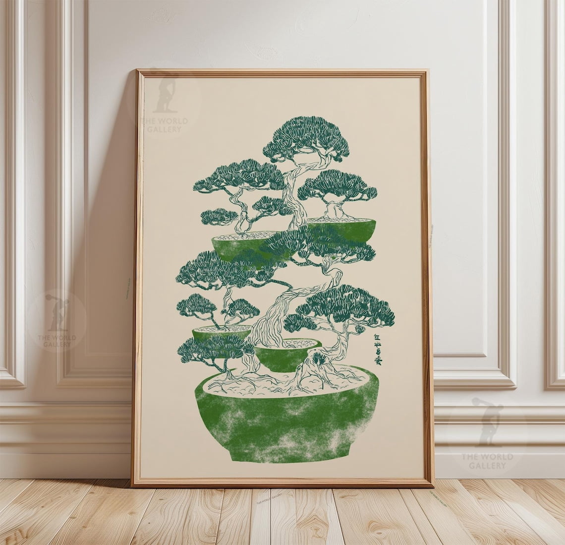 Bonsai Forest Japanese Botanical Illustration Minimal Zen Plant Art ...