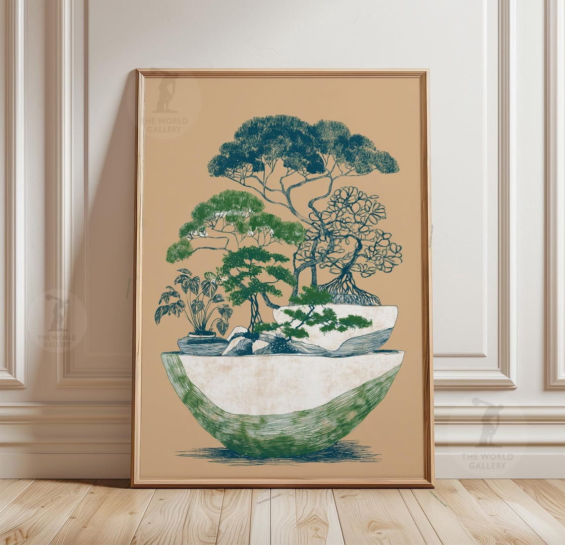 Bonsai Forest Japanese Botanical Wall Art Minimal Zen Plant Decor ...