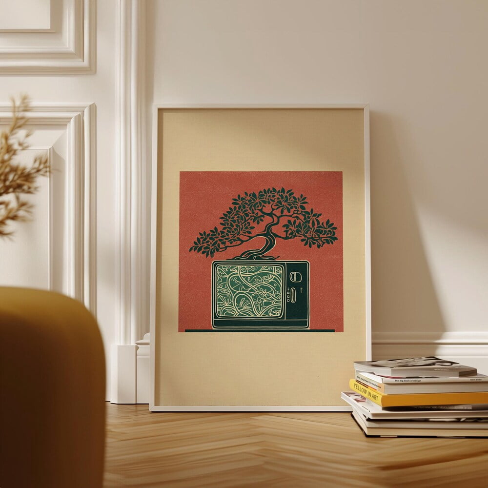 Bonsai Poster Retro Illustration Wall Art Print Home Decor Office Wall ...