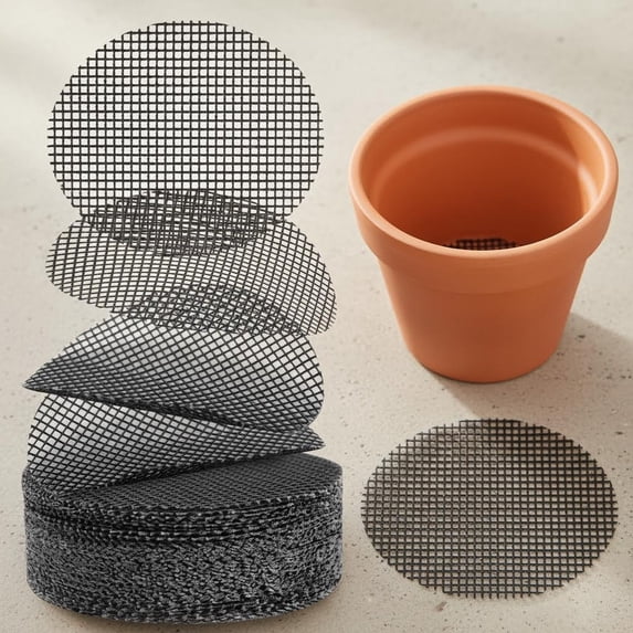Bonsai Pot Bottom Grid Mat Mesh, Round Flower Pot Drainage Covers ...