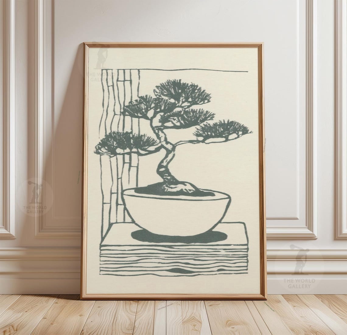Bonsai Stand Poster Japanese Minimalist Tree Zen Botanical Wall Art ...