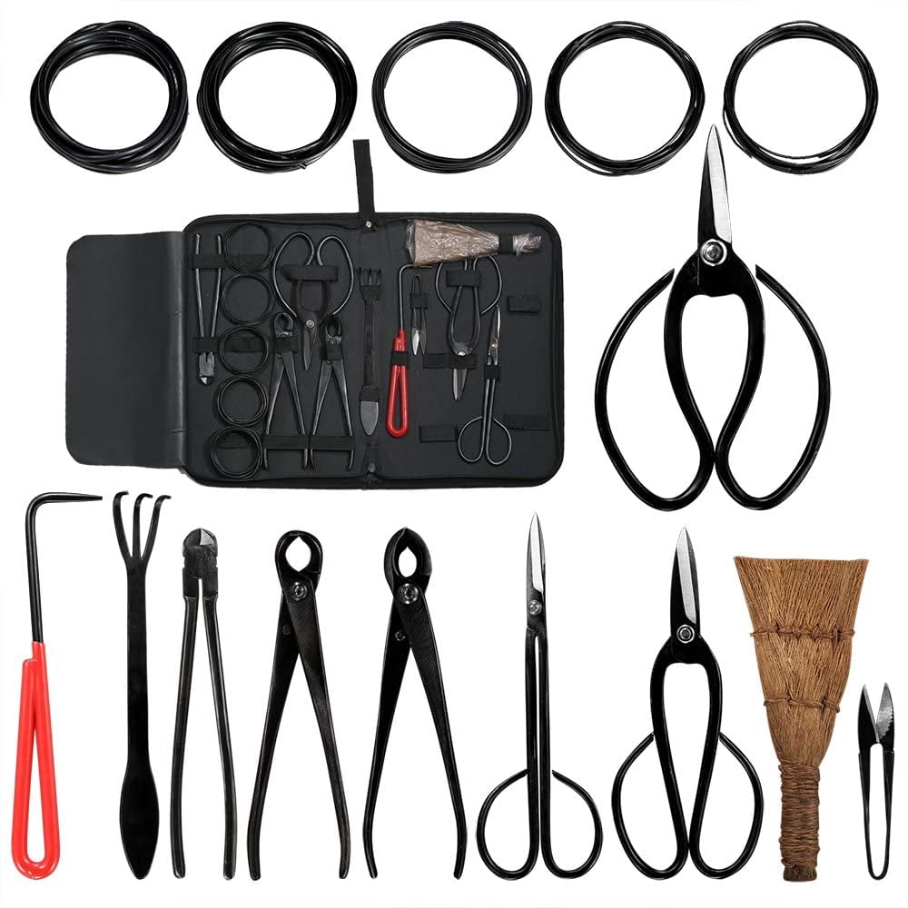 Bonsai Tool Kit 10PCS Set Carbon Steel Shear Cutter Scissor Wire Plant ...